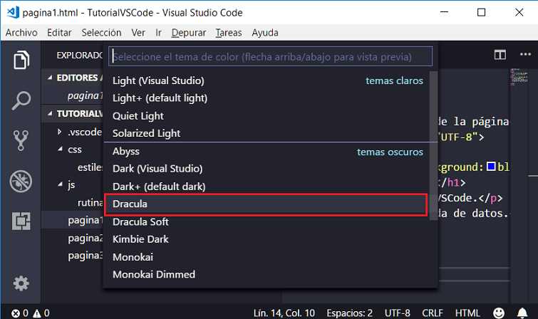 Tema de color y tema de ícono de archivo